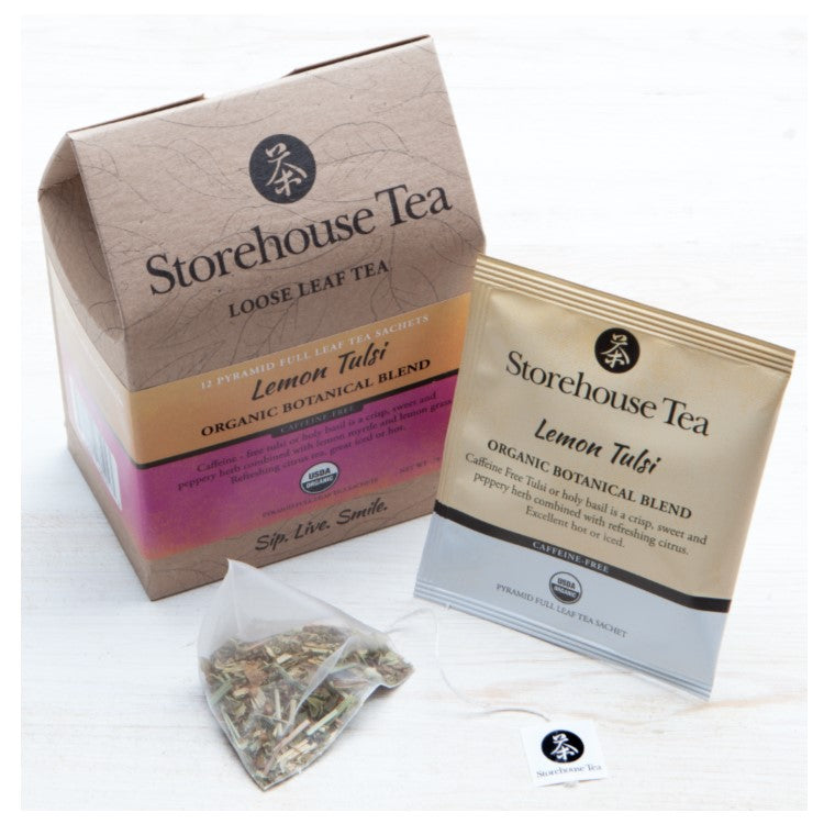 Lemon Tulsi Botanical Blend Sachets | Storehouse Tea